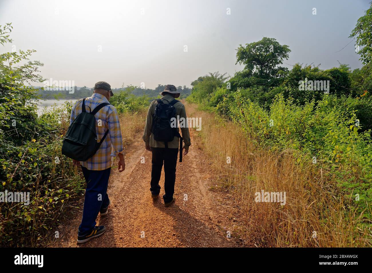 Group of people on walk through countryside Stock Photo - Alamy