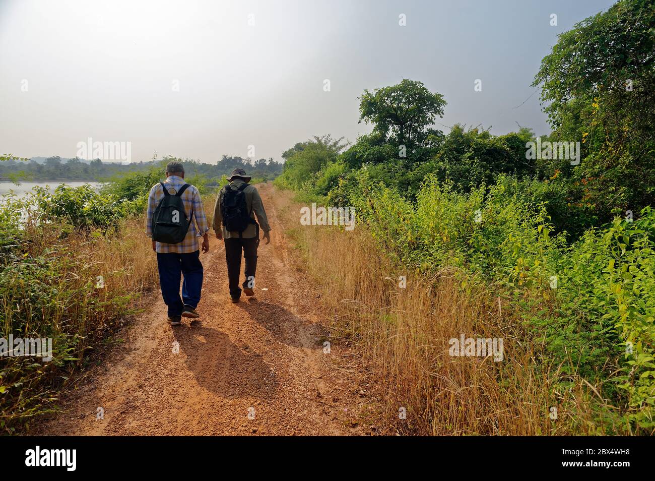 Group of people on walk through countryside Stock Photo - Alamy