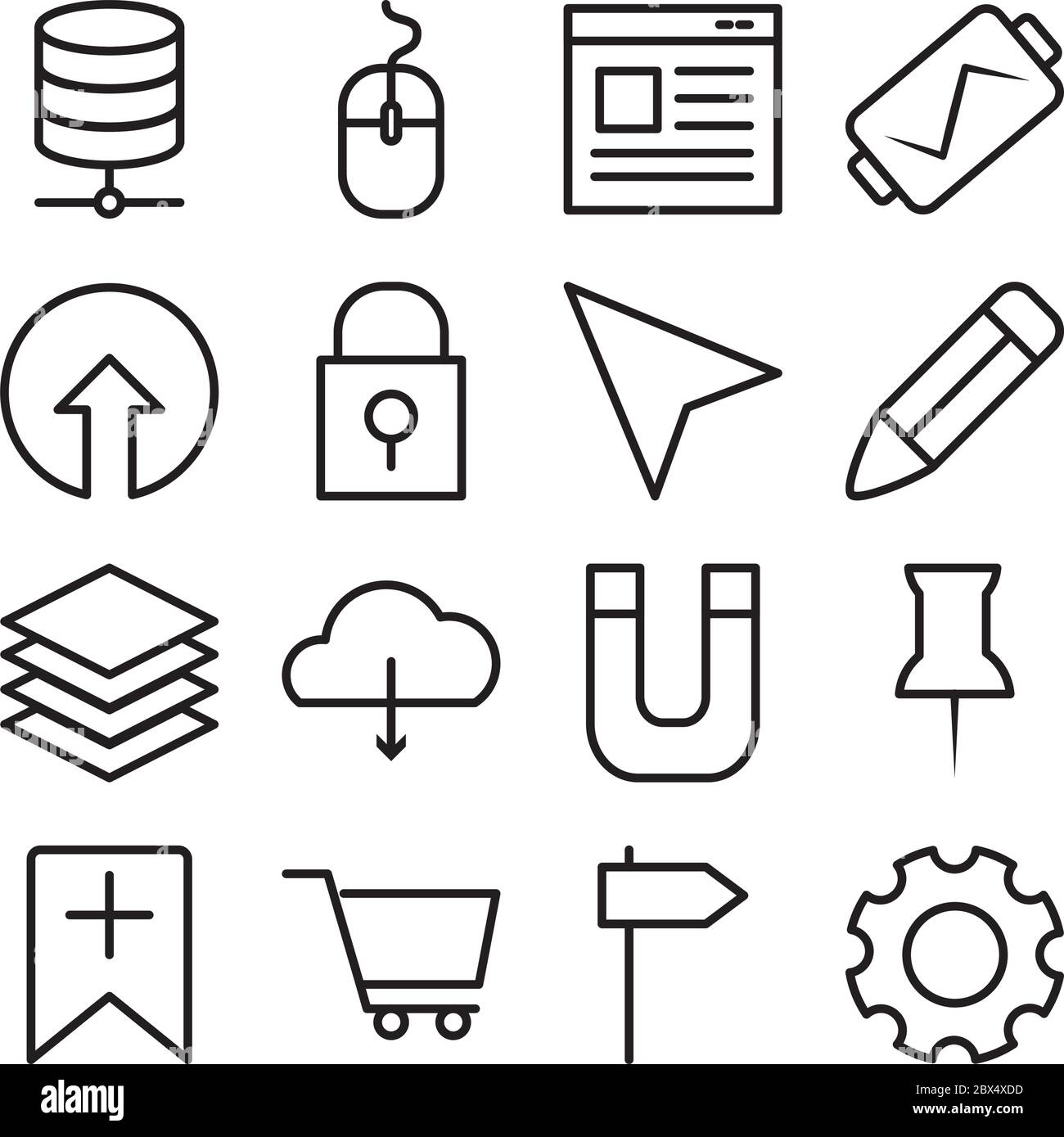 localization arrow and user interface icon set over white background ...