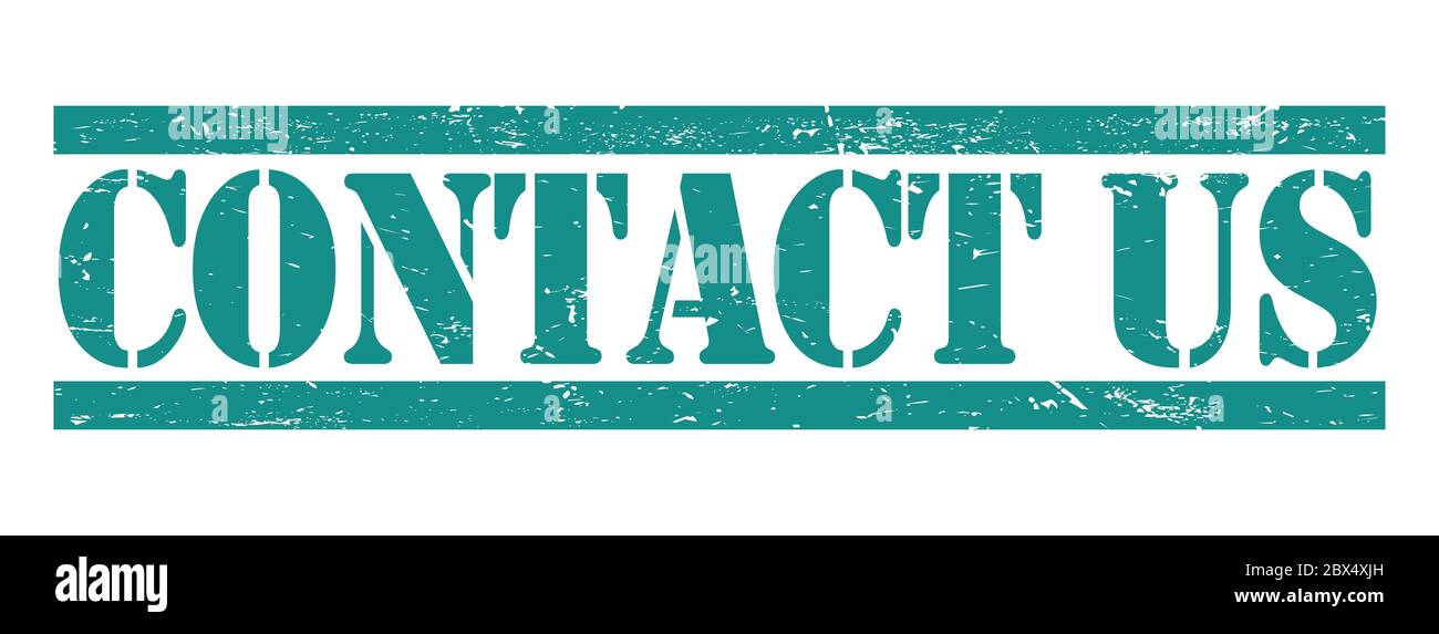CONTACT US blue stamp Stock Photo - Alamy