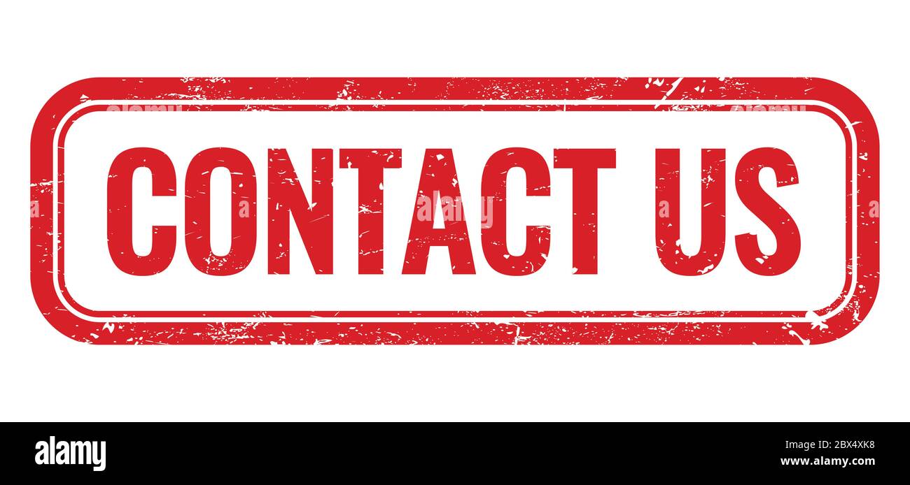 CONTACT US red rectangle stamp Stock Photo - Alamy