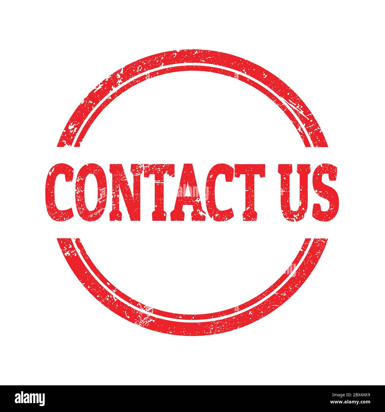 CONTACT US red round stamp Stock Photo - Alamy
