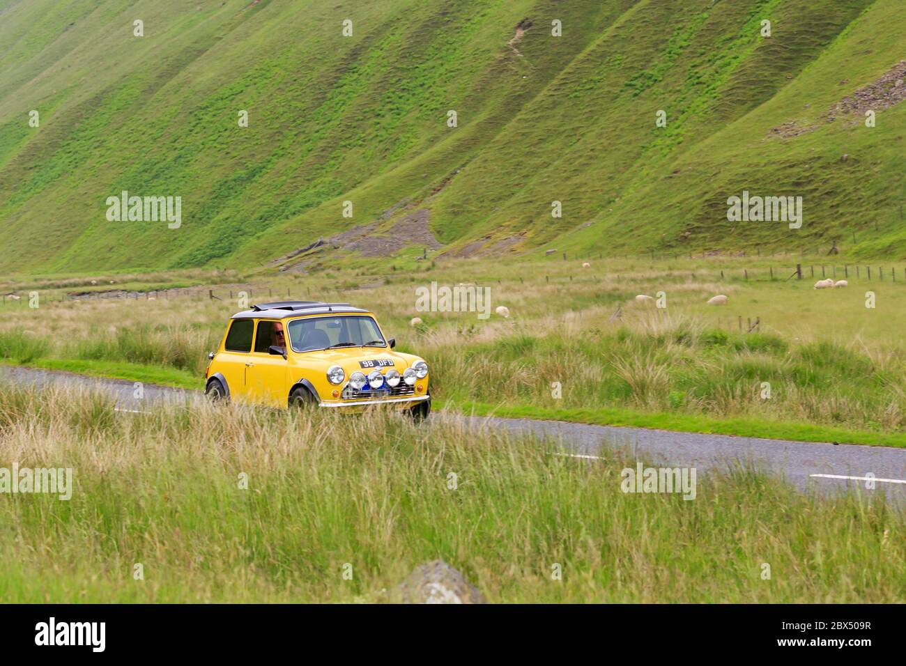MOFFAT, SCOTLAND - JUNE 29, 2019: Mini Cooper S car in a classic car ...