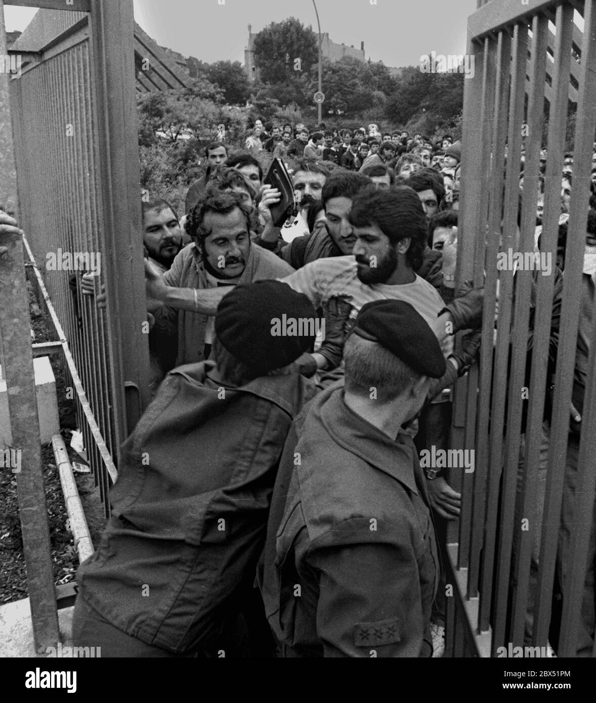 Refugees waiting for asylum Black and White Stock Photos & Images - Alamy