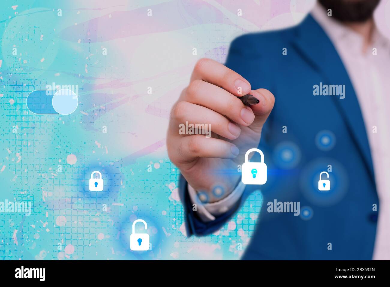 Graphics Padlock For Web Data Information Security Application System ...