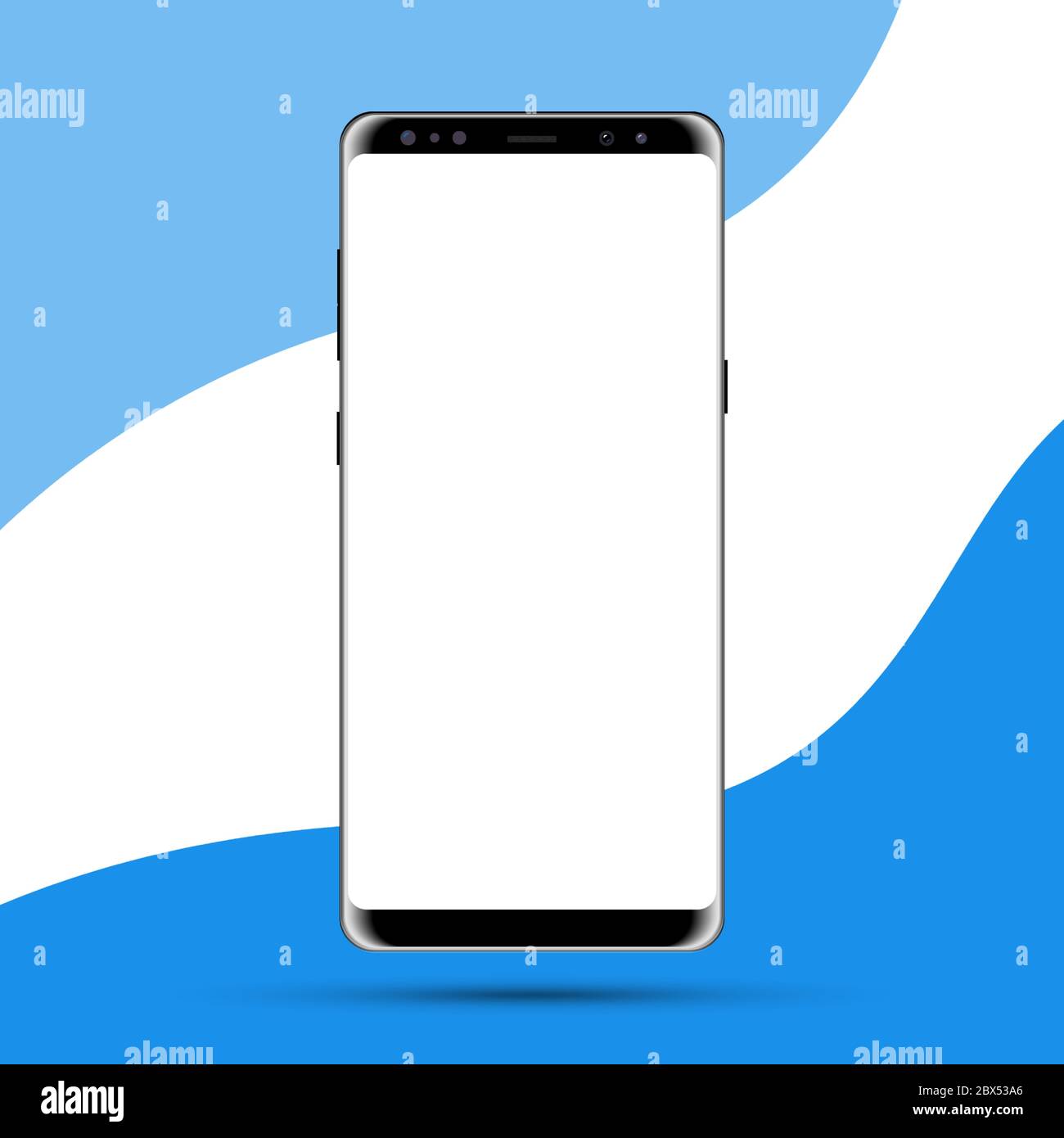 Blank screen of new modern realistic smartphone mockup for design of ...