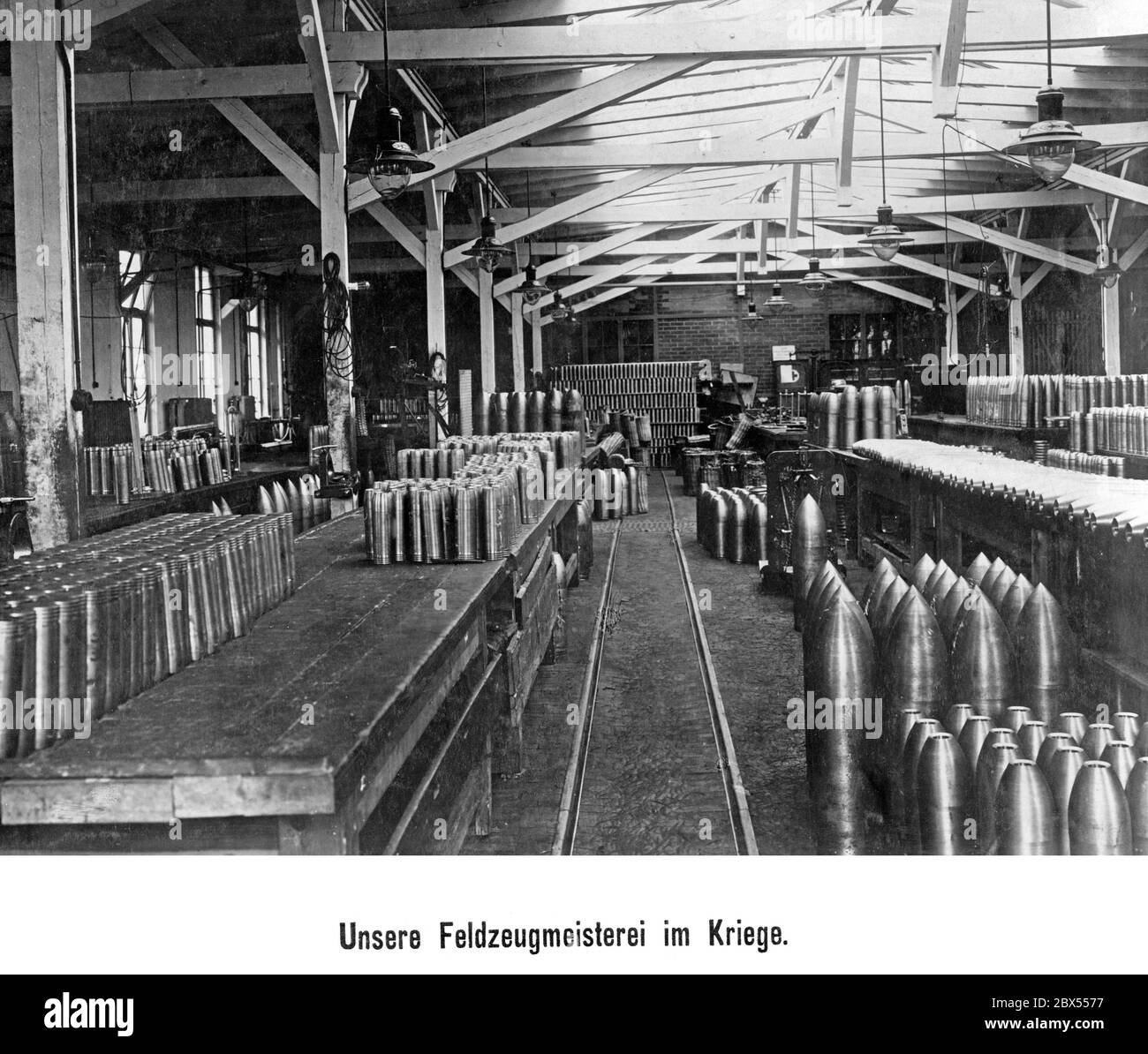 Warehouse of a German ammunition factory during World War I Stock Photo ...