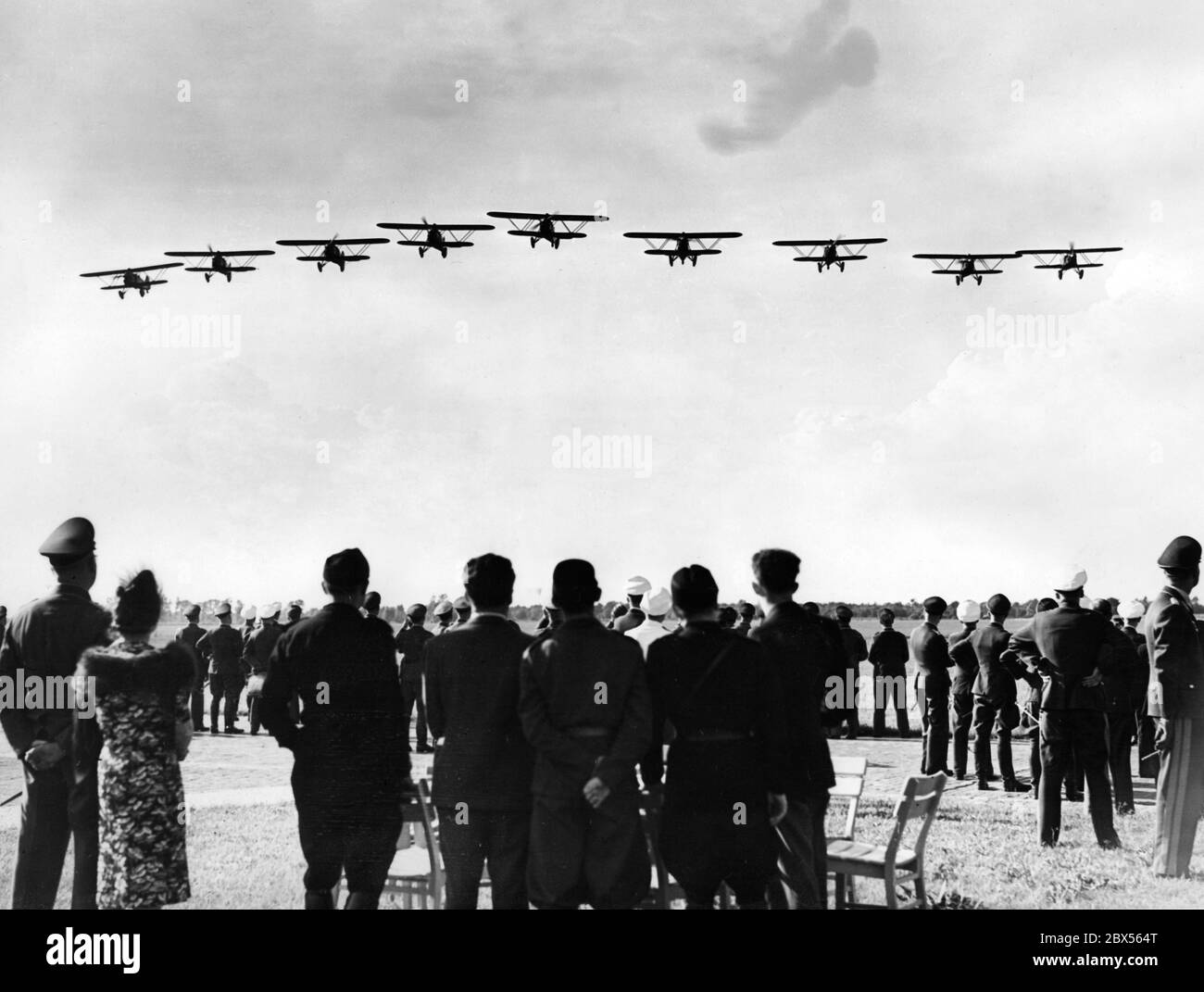 Aerobatic flight demonstration of the Italian Fighter Squadron at the ...