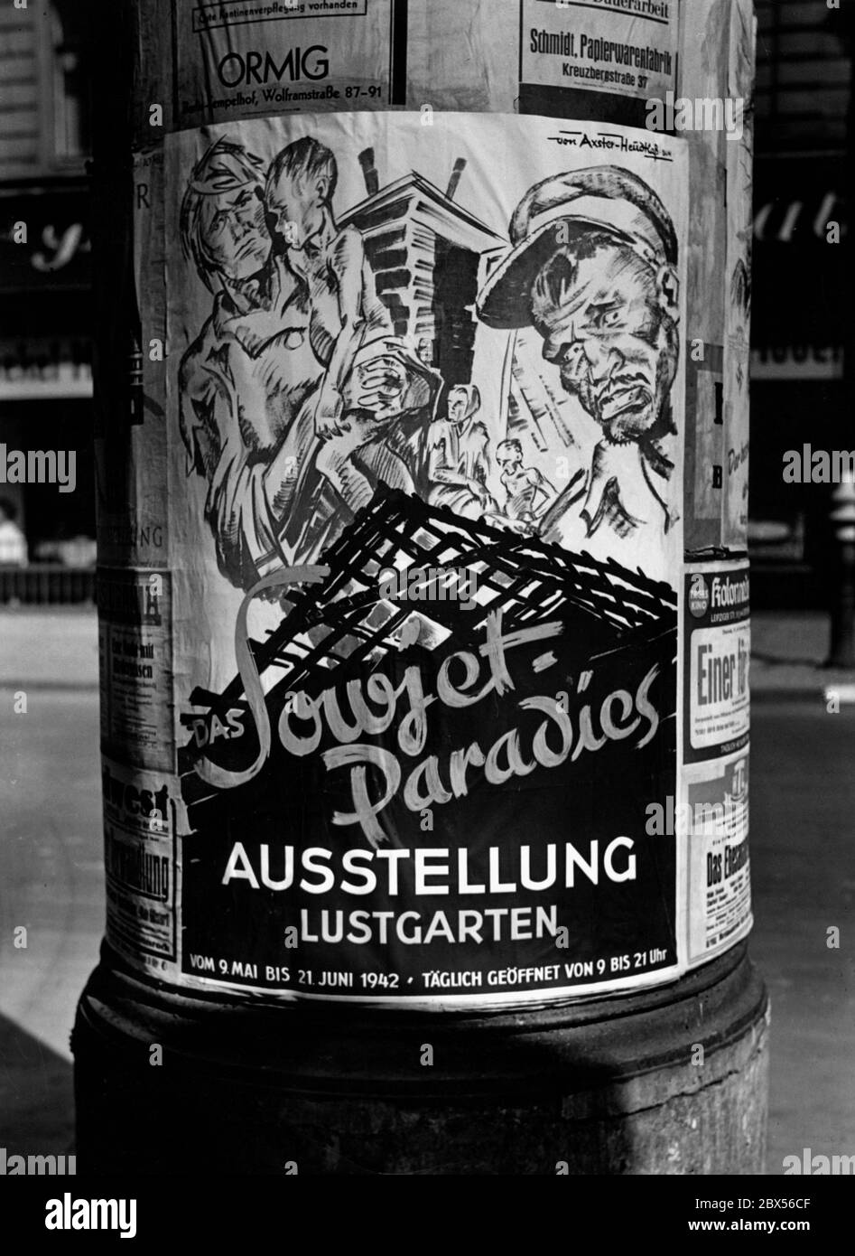 Poster of the exhibition "The Soviet Paradise" in the Berlin Lustgarten ...