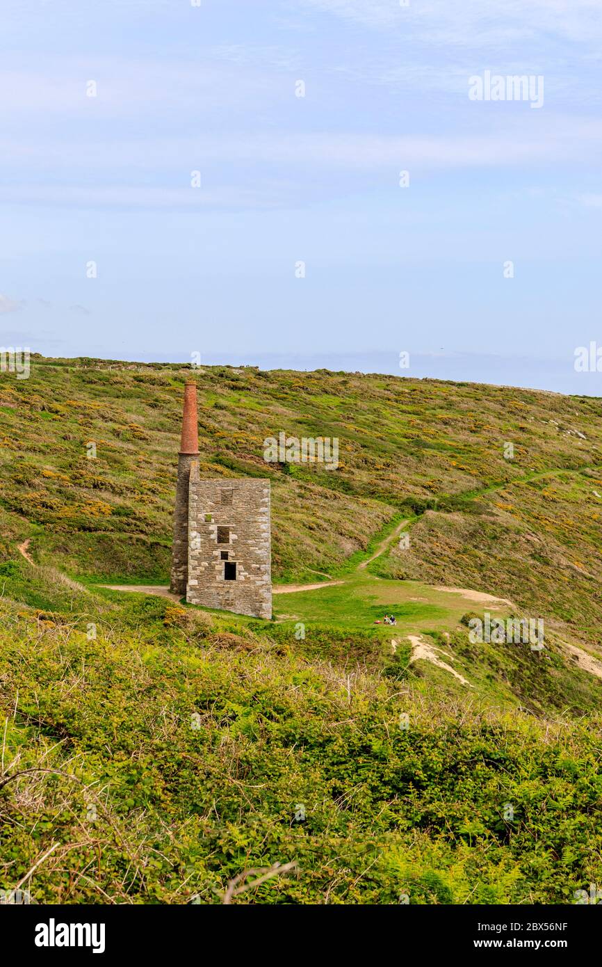 Looking from the public road Rinsey head across to Wheal Prosper ...