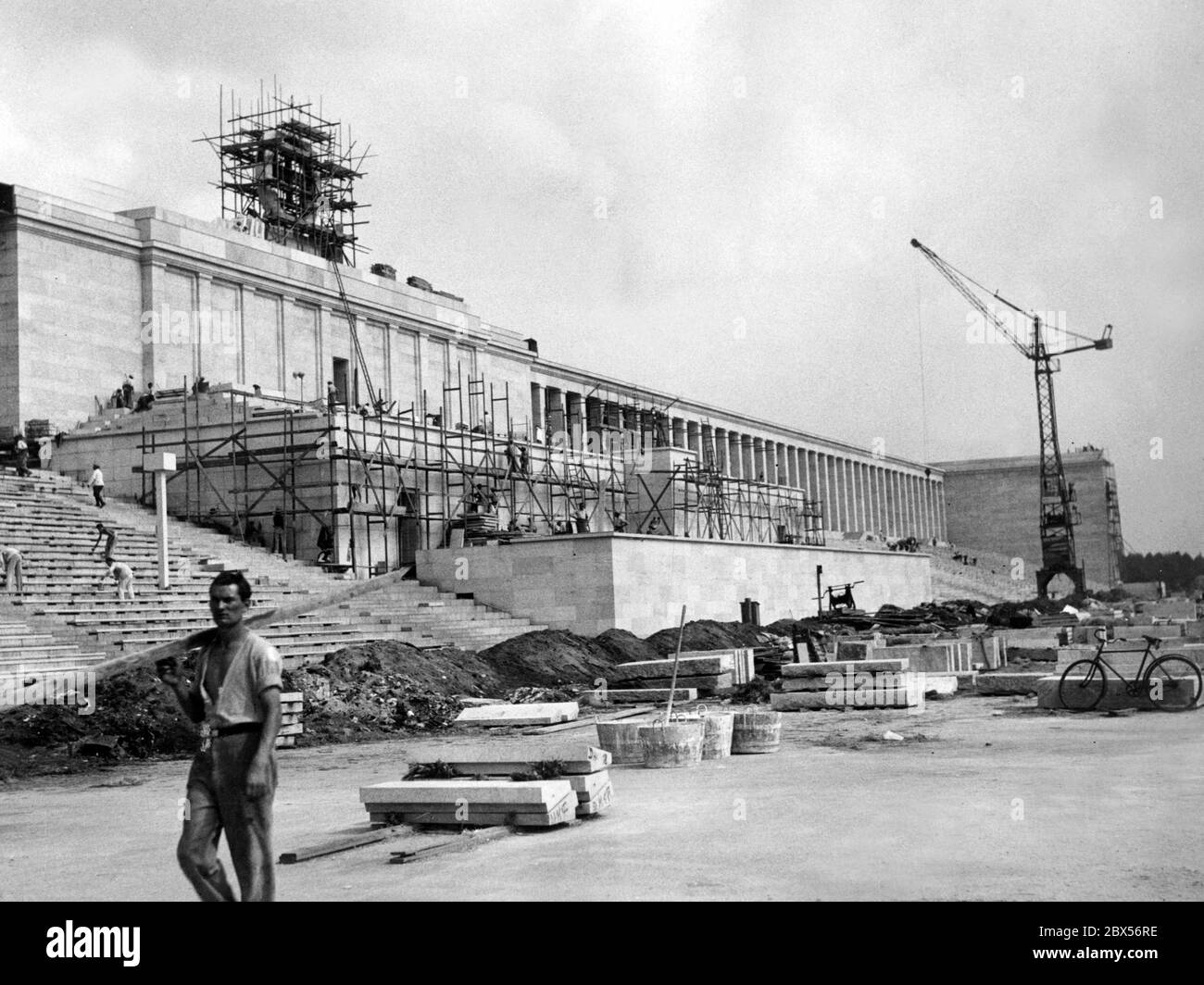 On the main grandstand of the zeppelin field hi-res stock photography ...