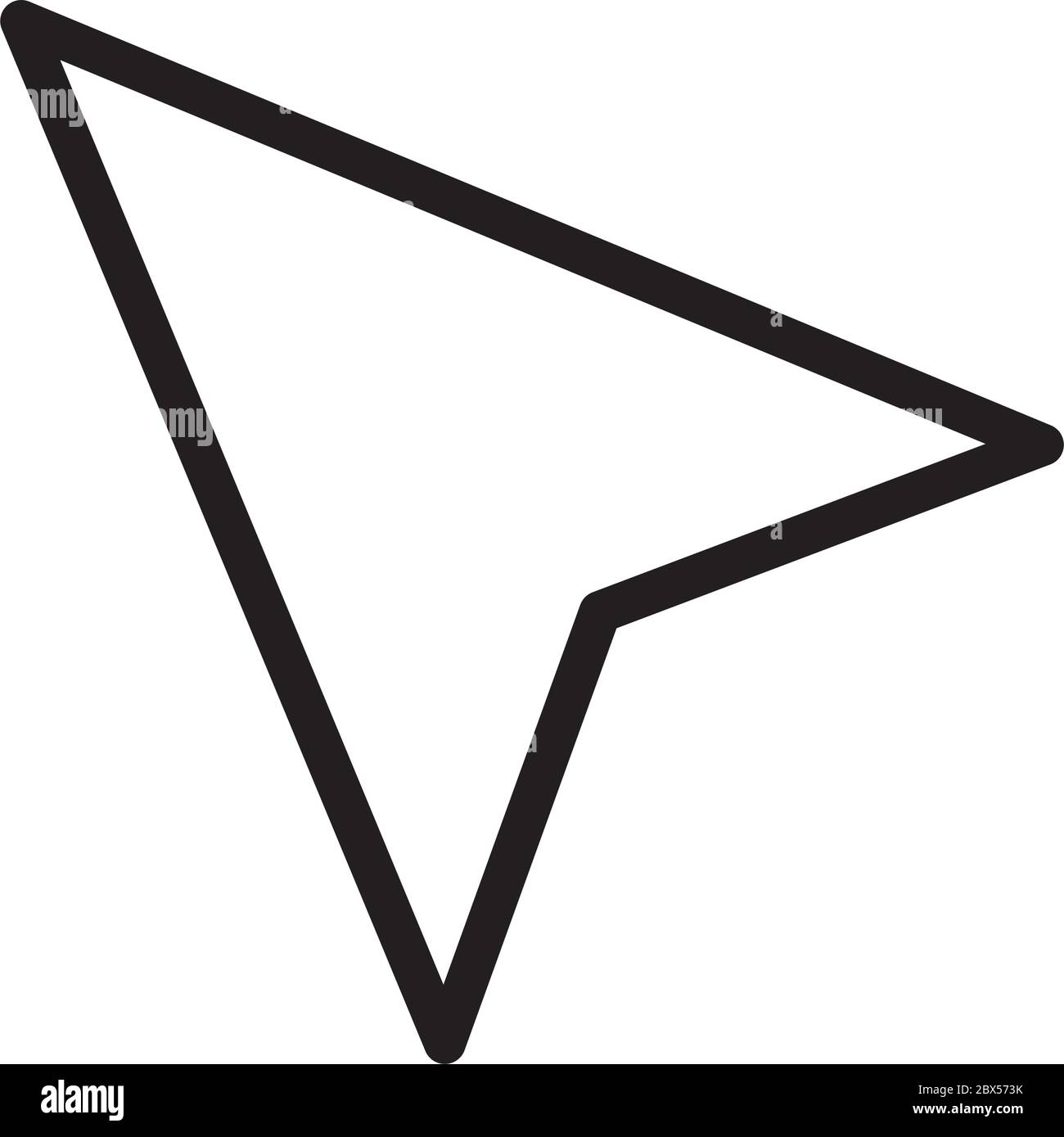 localization arrow icon over white background, line style, vector ...