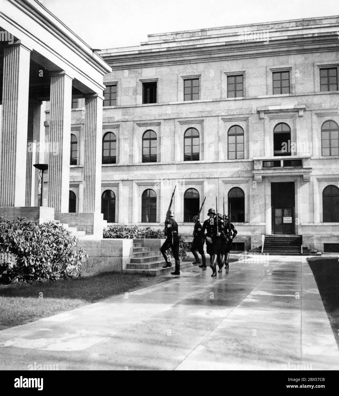 SS members in front of one of the two Ehrentempel (Temples of Honor) at ...