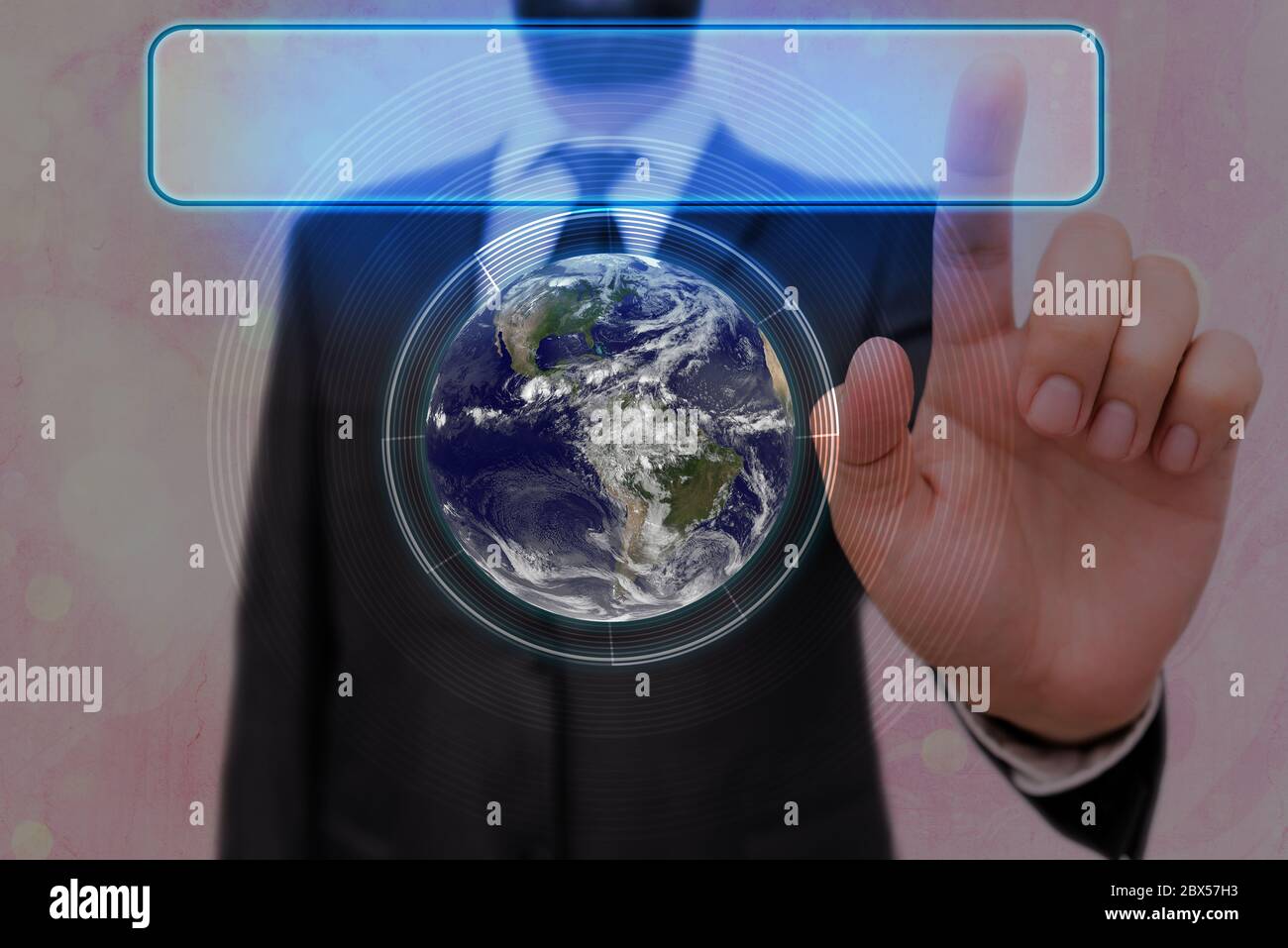 Digital Image of Distant Solar System Showing Global Technology ...