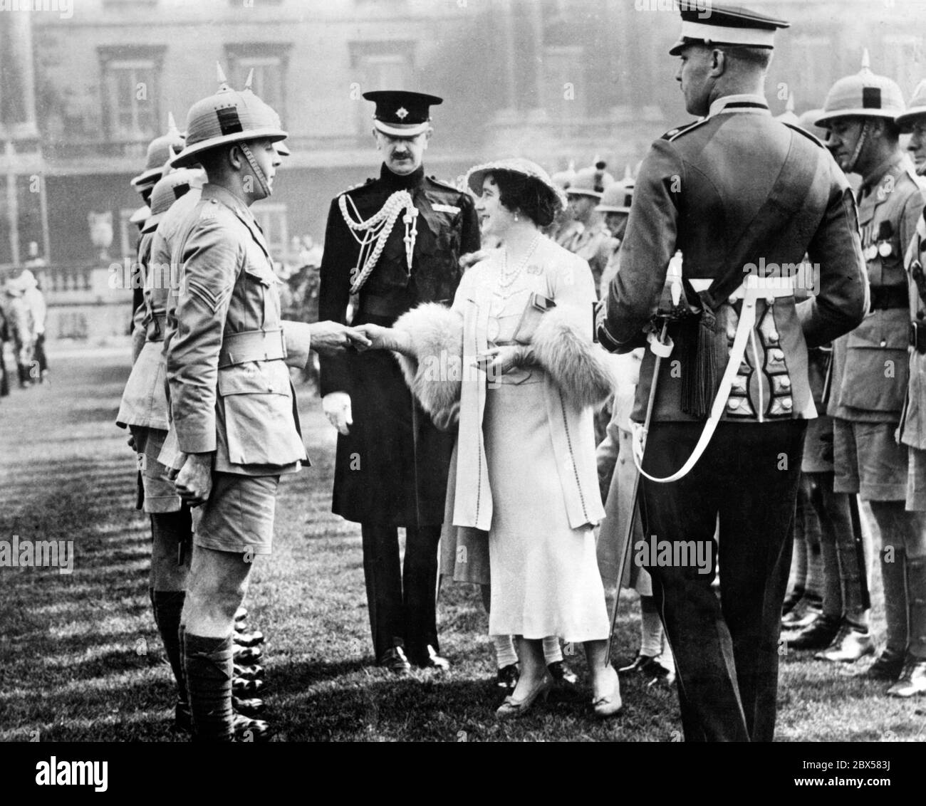 Queen Elizabeth at the presentation of the newly created Coronation ...