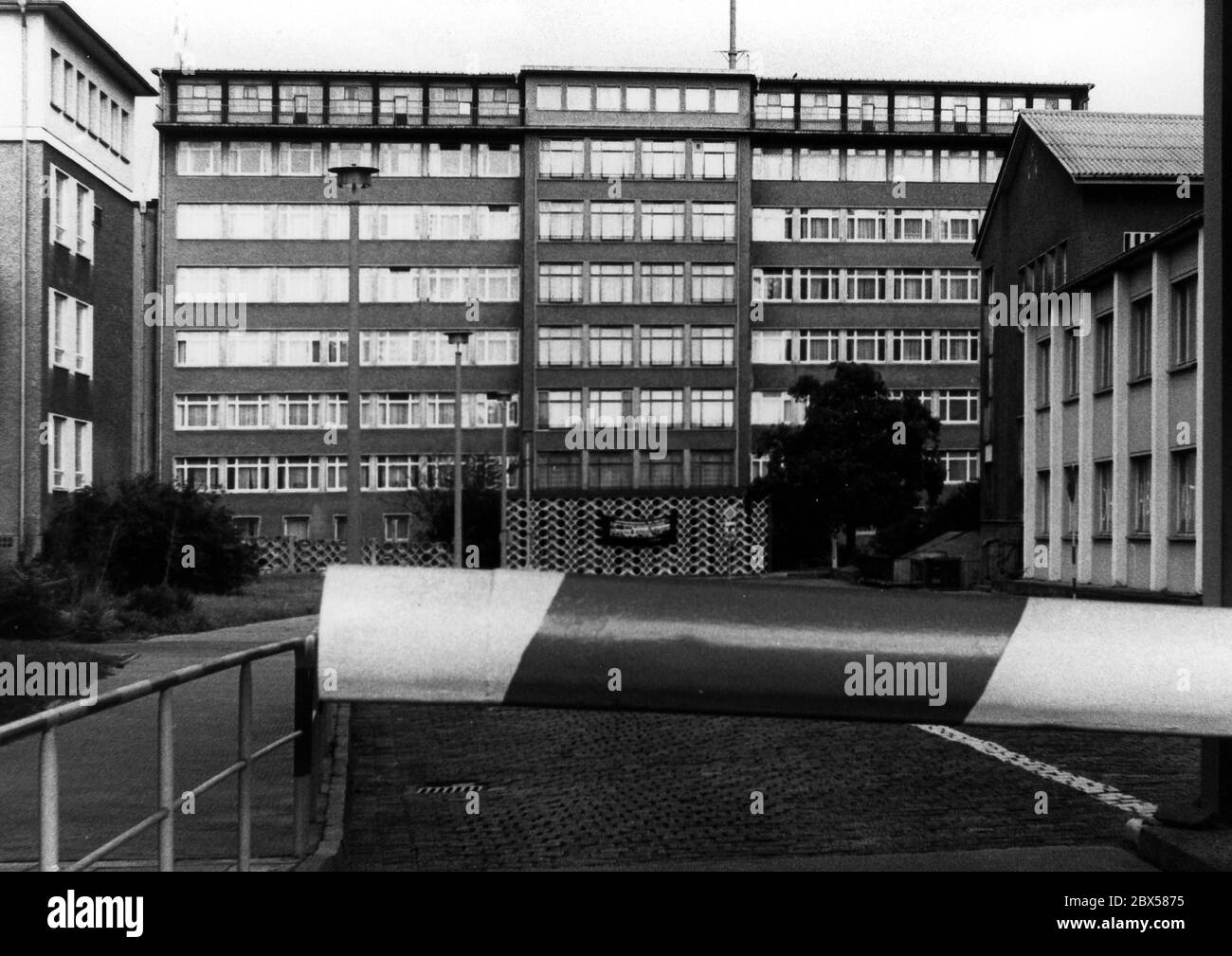 Main entrance of the extensive building complex of the Stasi ...
