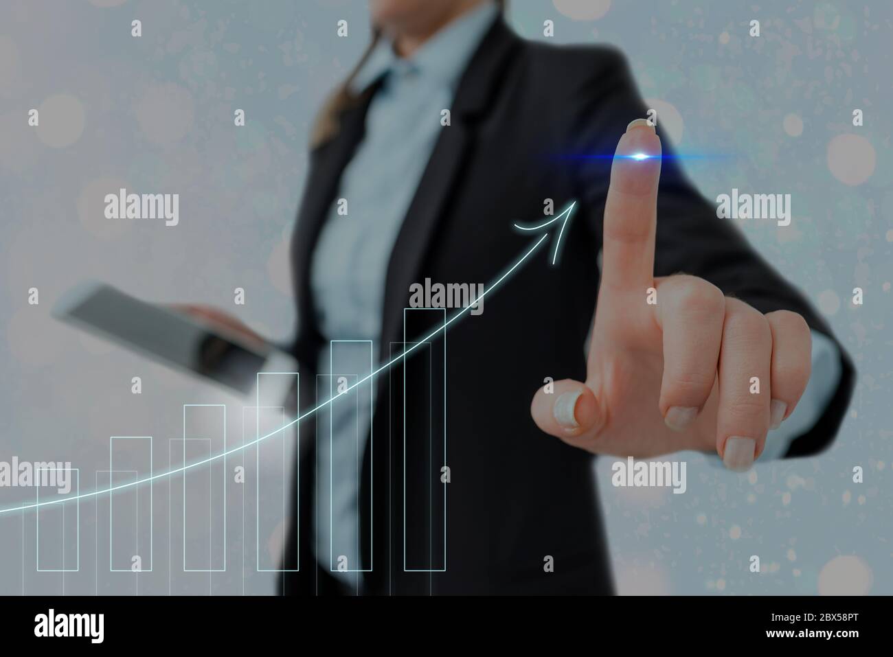 Arrow Symbol Going Upward Denoting Points Showing Significant ...