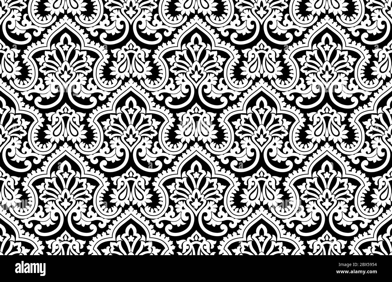 Renaissance Period Inspired Square Ornament Background Pattern. one ...