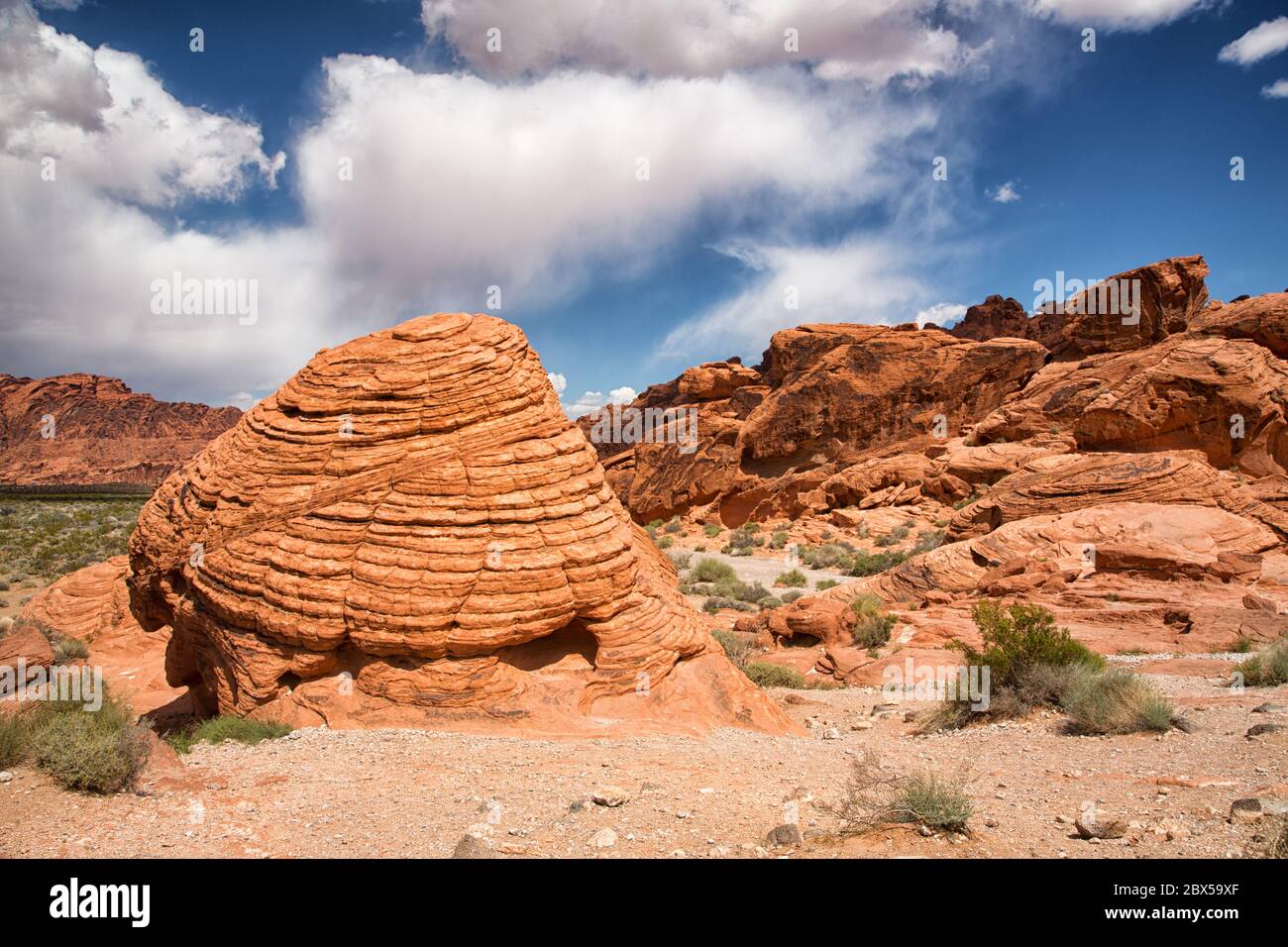 The Beehive rock formations in the Valley of Fire State Park, Nevada ...
