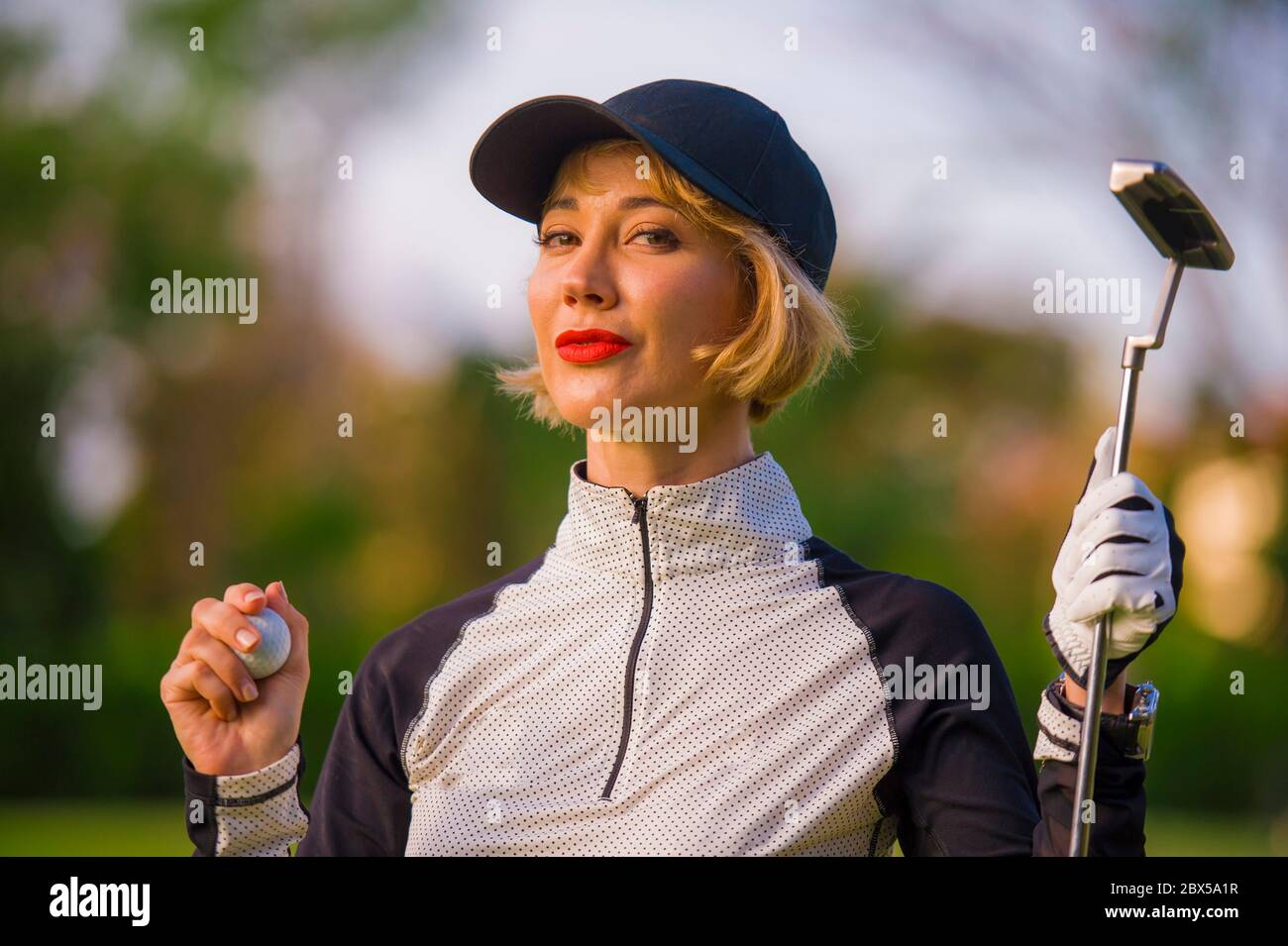 Beautiful golf girl hi-res stock photography and images - Alamy