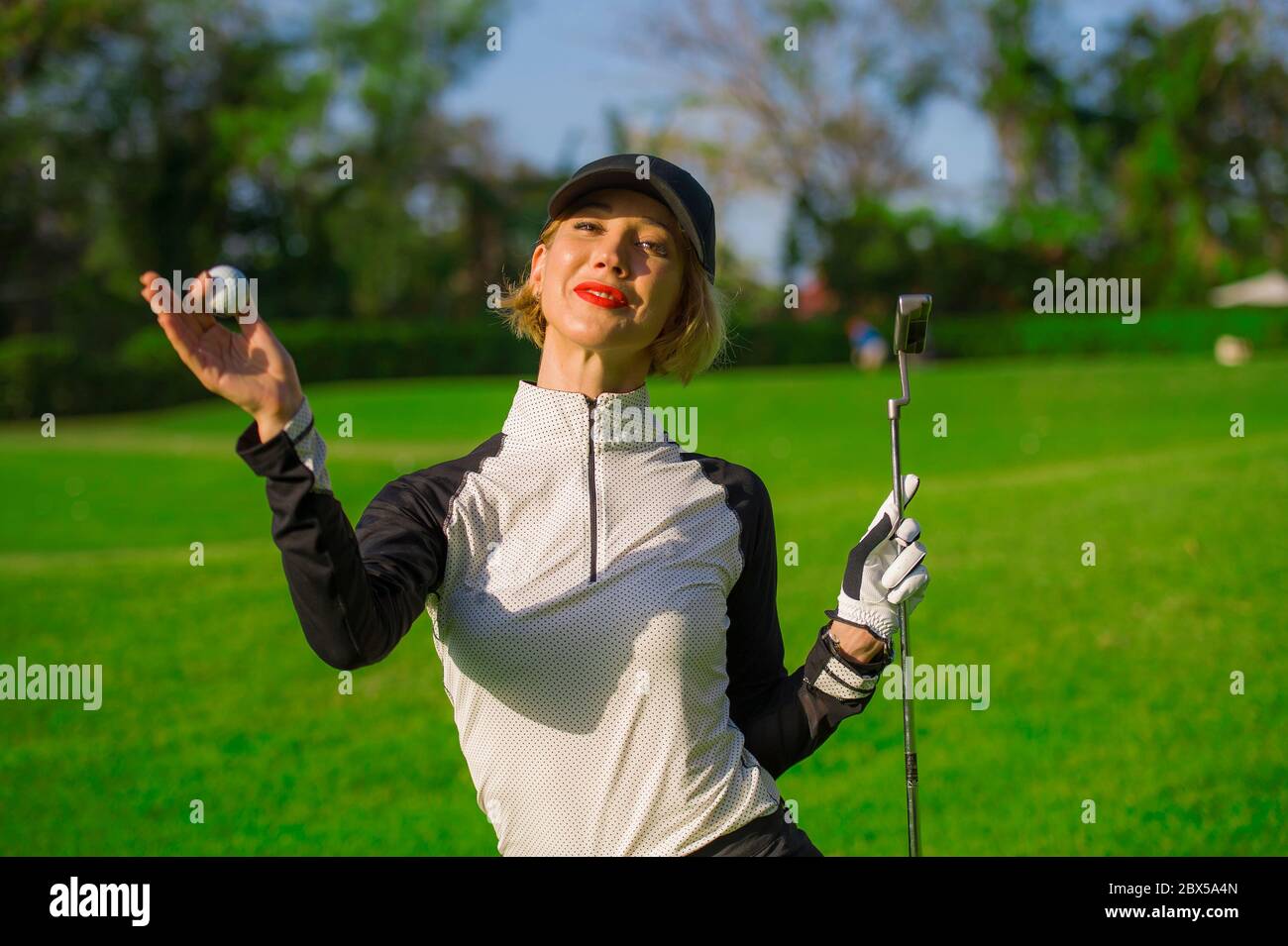 Blonde golfer hi-res stock photography and images - Alamy