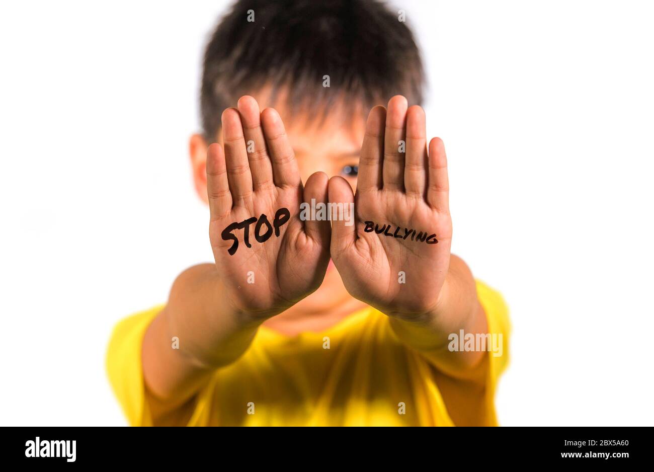 English language learning card with 8 years old child showing his hands ... English language learning card with 8 years old child showing his hands ...