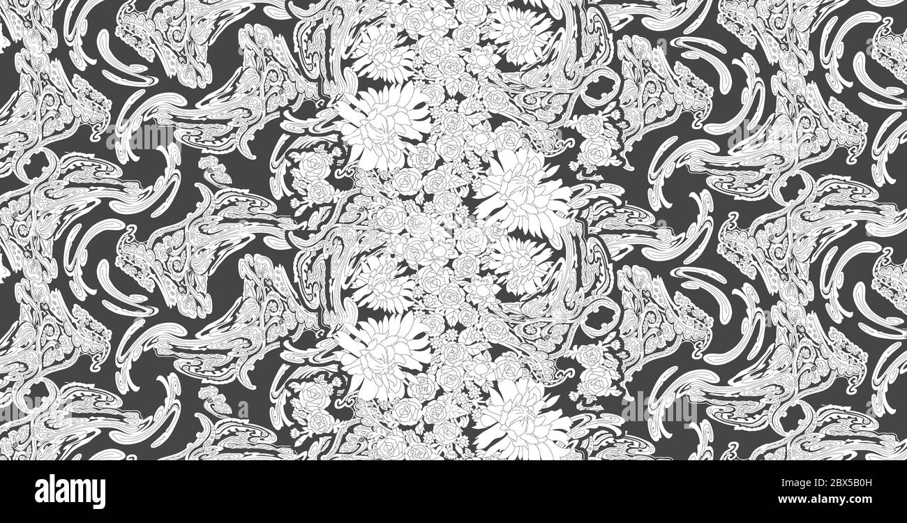 The Amazing fabric Abstract Background, Halftone Flowers Bouquet ...