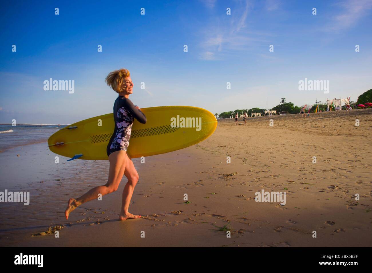 Running Carrying Surf Board Surfboard High Resolution Stock Photography ...