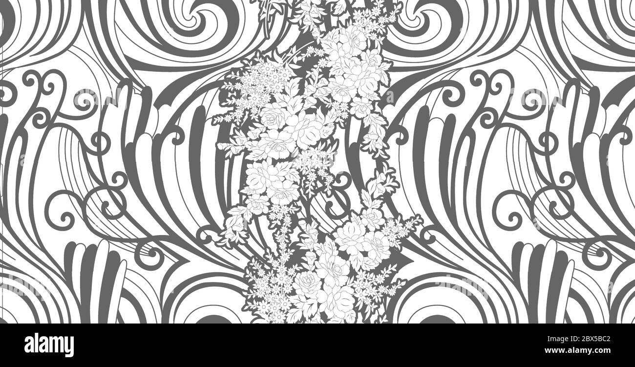 The Amazing fabric Abstract Background, Halftone Flowers Bouquet ...