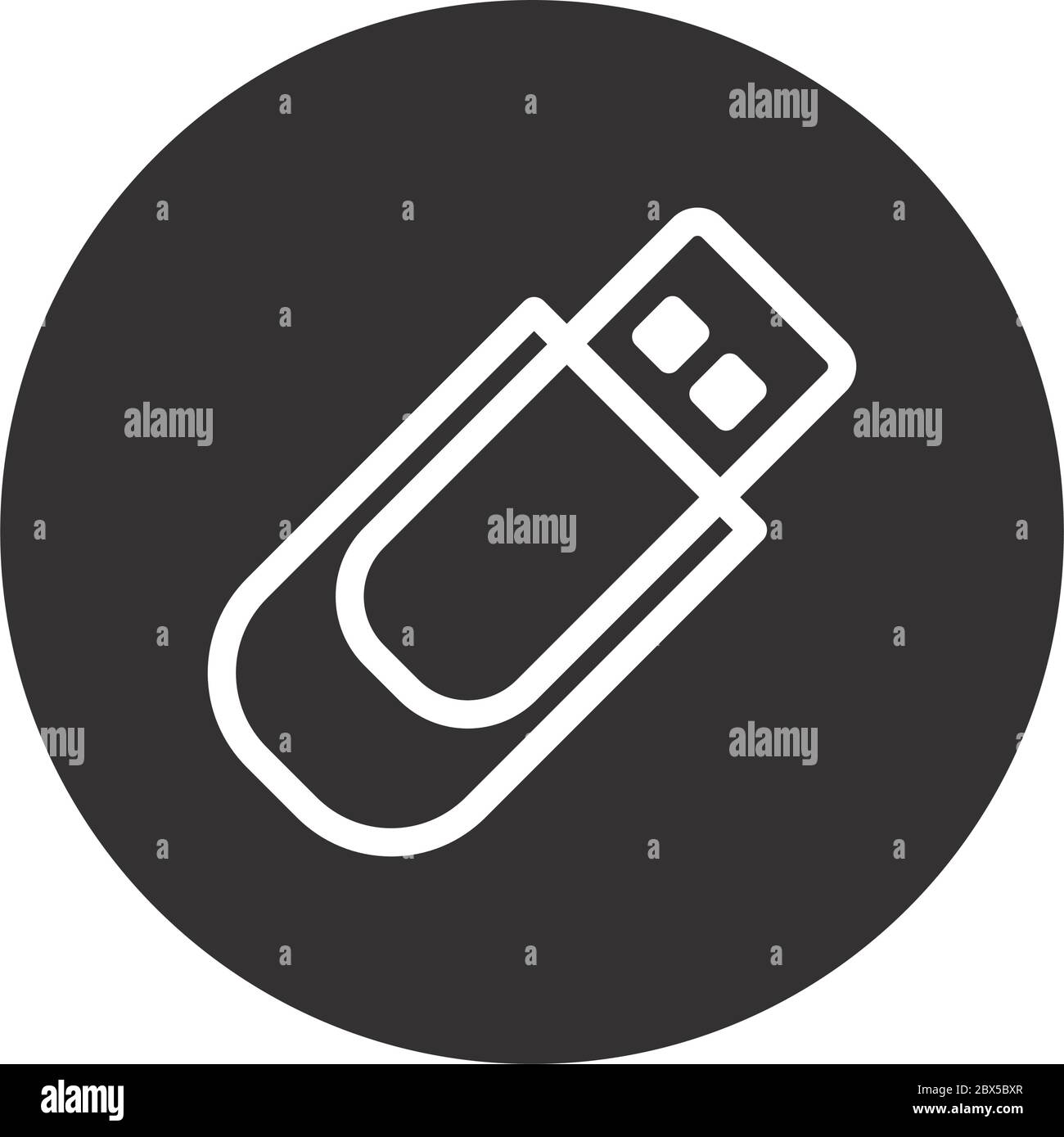 Usb Flash Drive Icon Over White Background Block Style Vector Illustration Stock Vector Image 6696