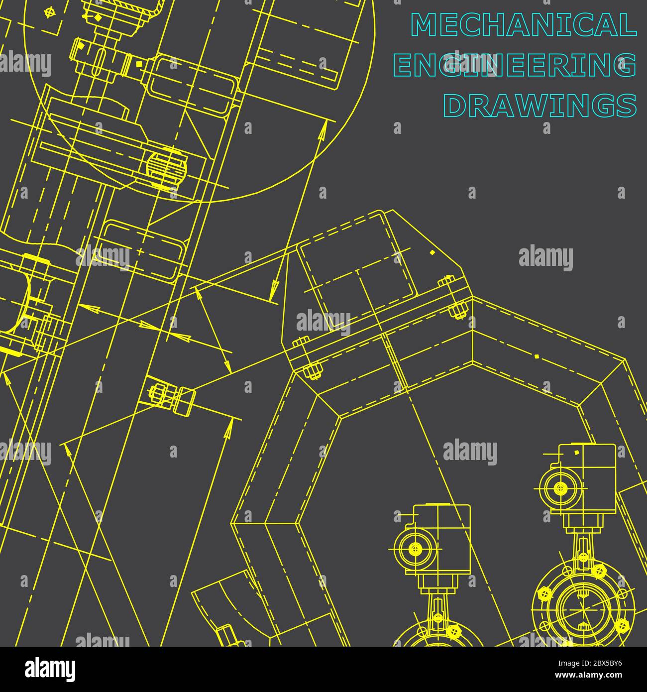 Blueprint, Sketch. Vector engineering illustration. Cover, flyer ...
