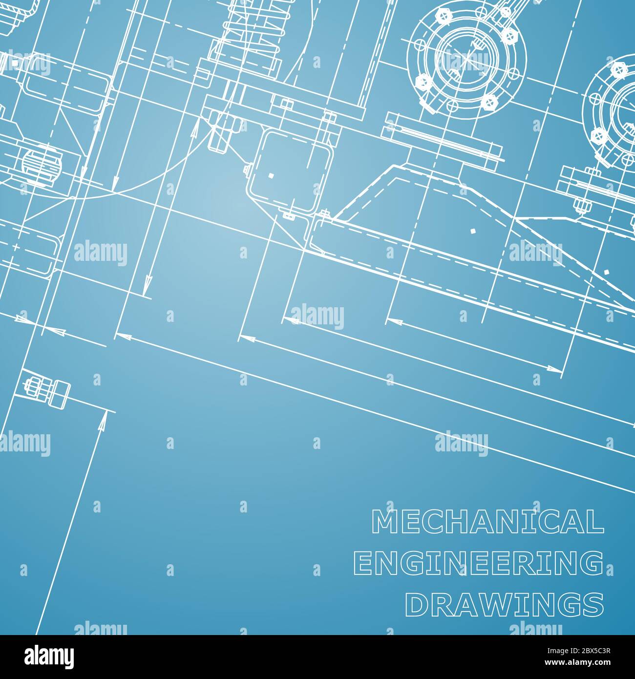 Blueprint. Vector engineering illustration. Computer aided design ...