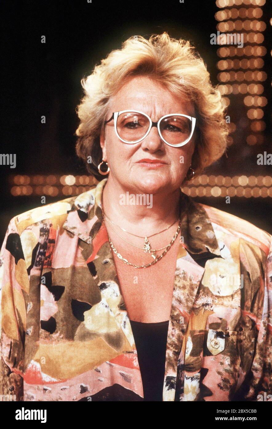 Porträt der Kabarettistin HELGA HAHNEMANN, Deutschland 1990. Portrait ...