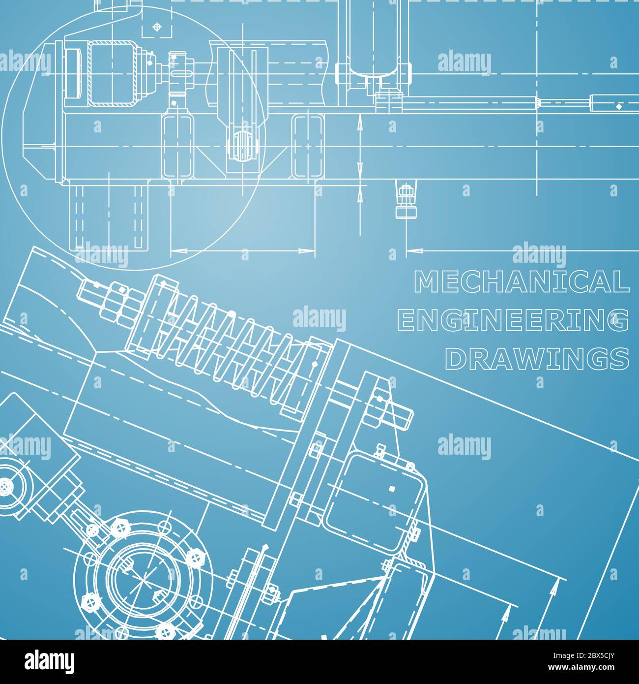 Blueprint, scheme, plan, sketch. Technical illustrations, background ...