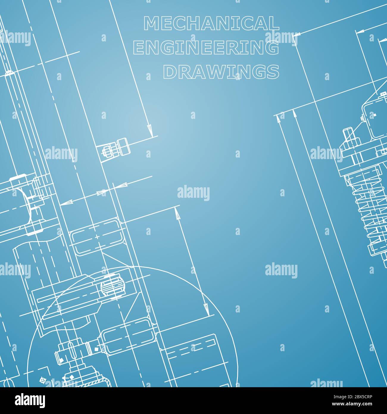 Blueprint. Vector engineering drawing. Mechanical instrument making ...