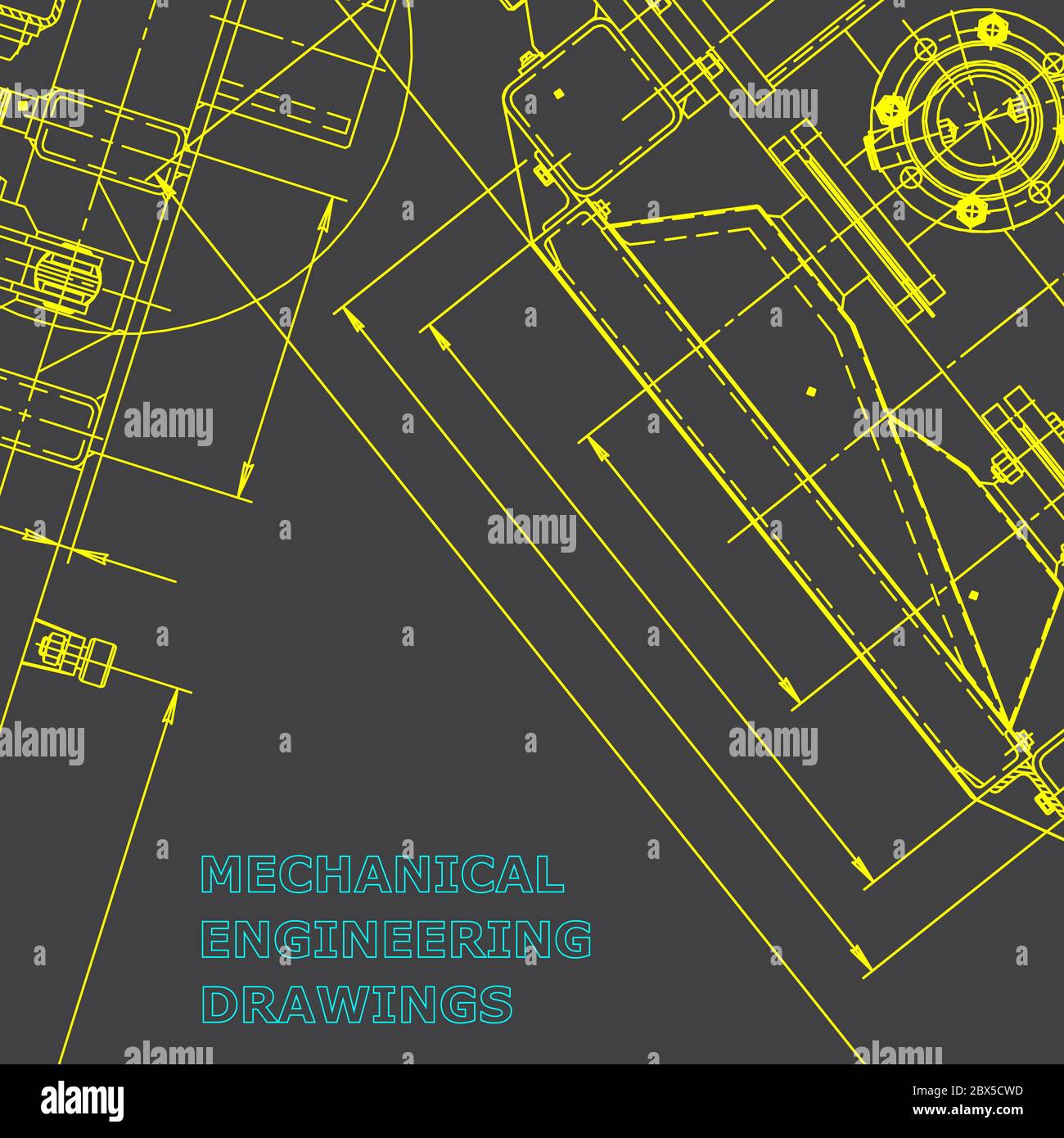 Blueprint. Corporate Identity. Vector engineering illustration. Gray ...