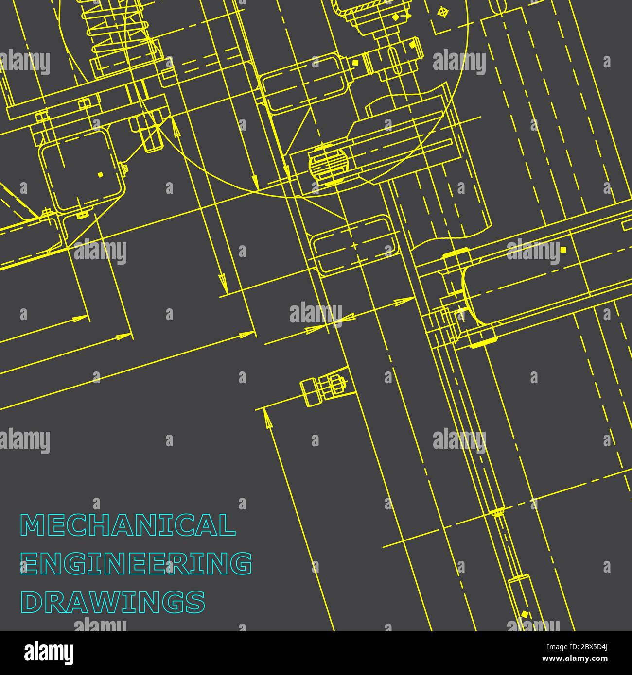 Blueprint. Vector engineering illustration. Computer aided design system. Corporate Identity ...