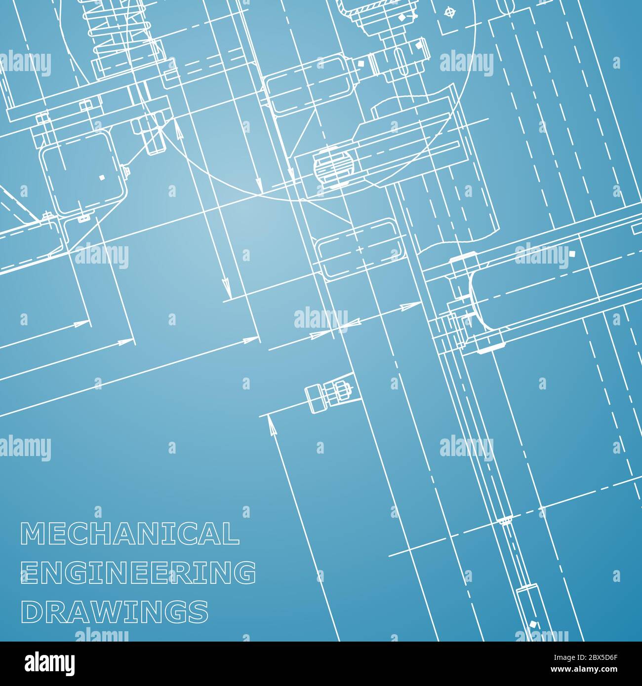 Blueprint. Vector engineering illustration. Computer aided design ...