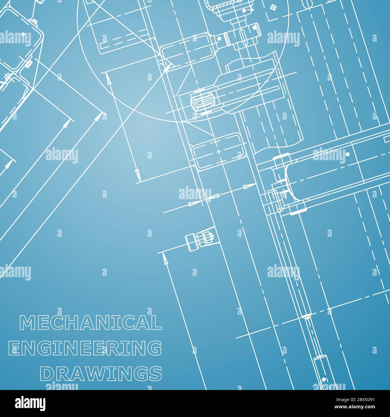 Blueprint. Vector engineering illustration. Computer aided design ...