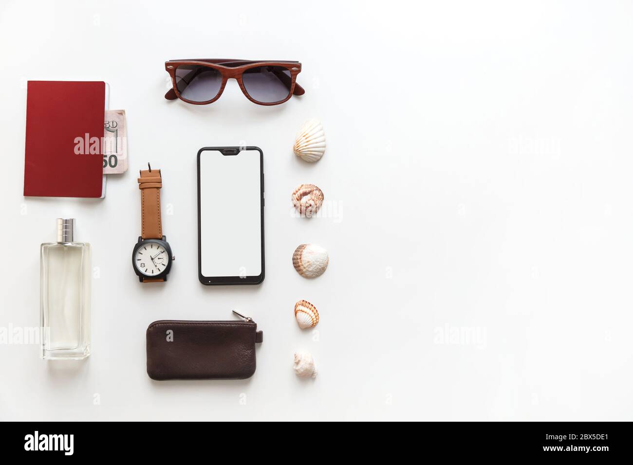 Male accessories top view hi-res stock photography and images - Alamy