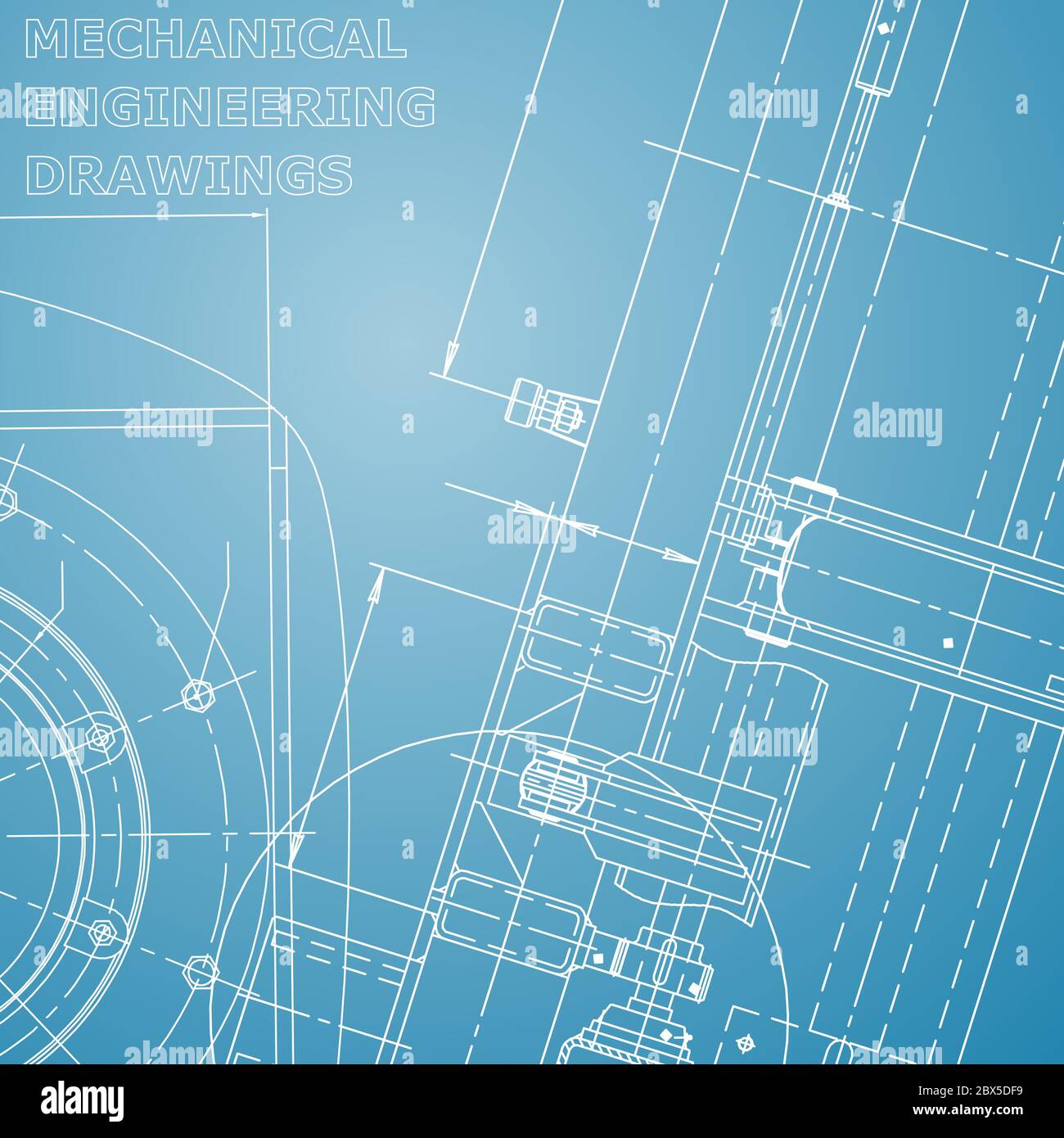 Blueprint. Vector engineering illustration. Corporate Identity. Cover ...