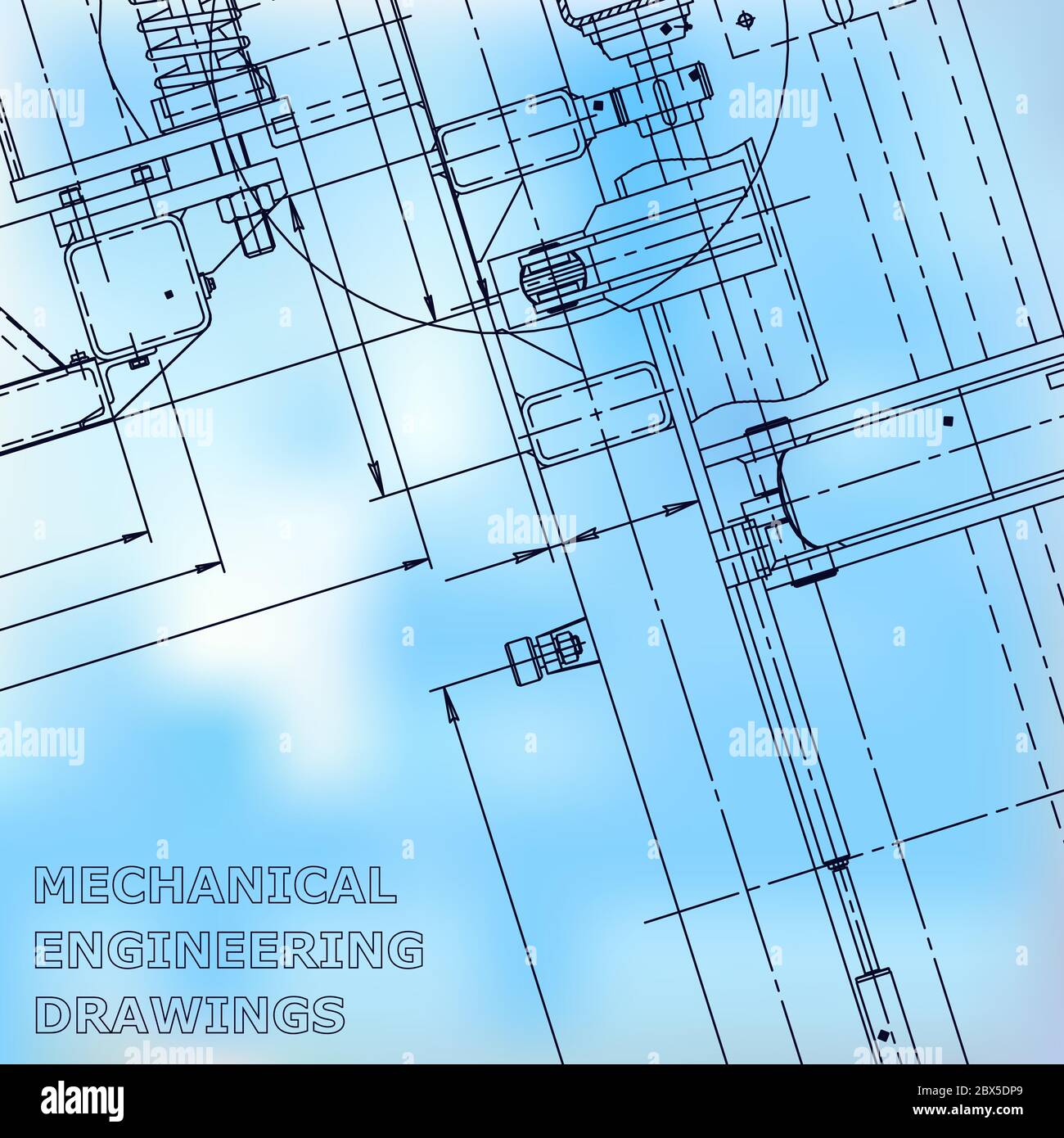 Blueprint. Vector engineering illustration. Computer aided design system. Corporate Identity ...