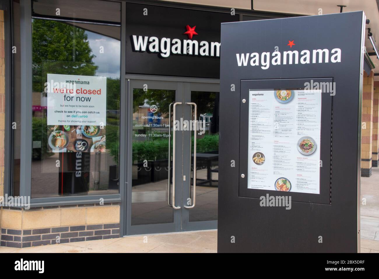 Sheffield UK – May 13 2020: Wagamama closed during the Covid-19 ...