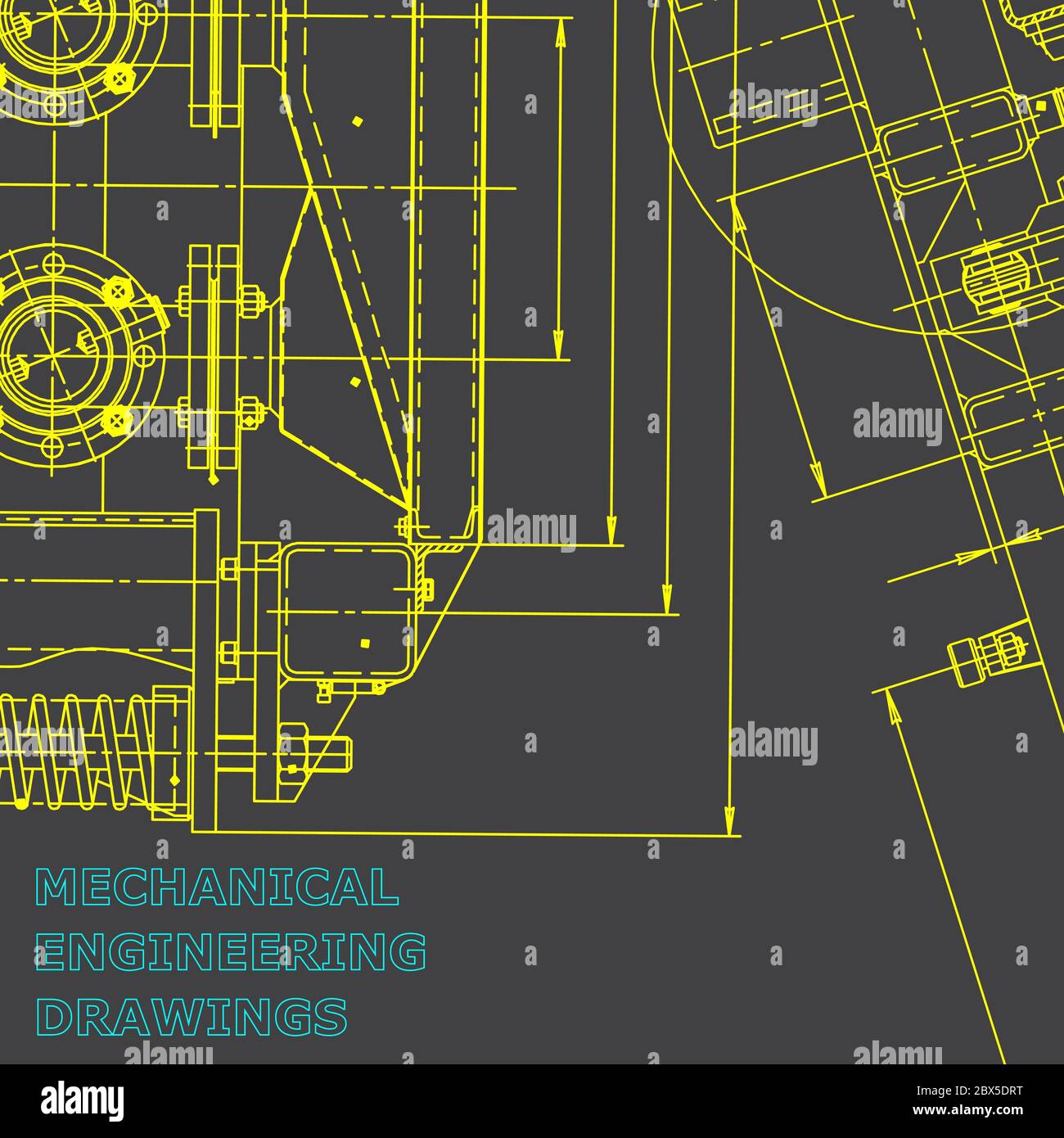 Blueprint. Vector engineering illustration. Computer aided design ...