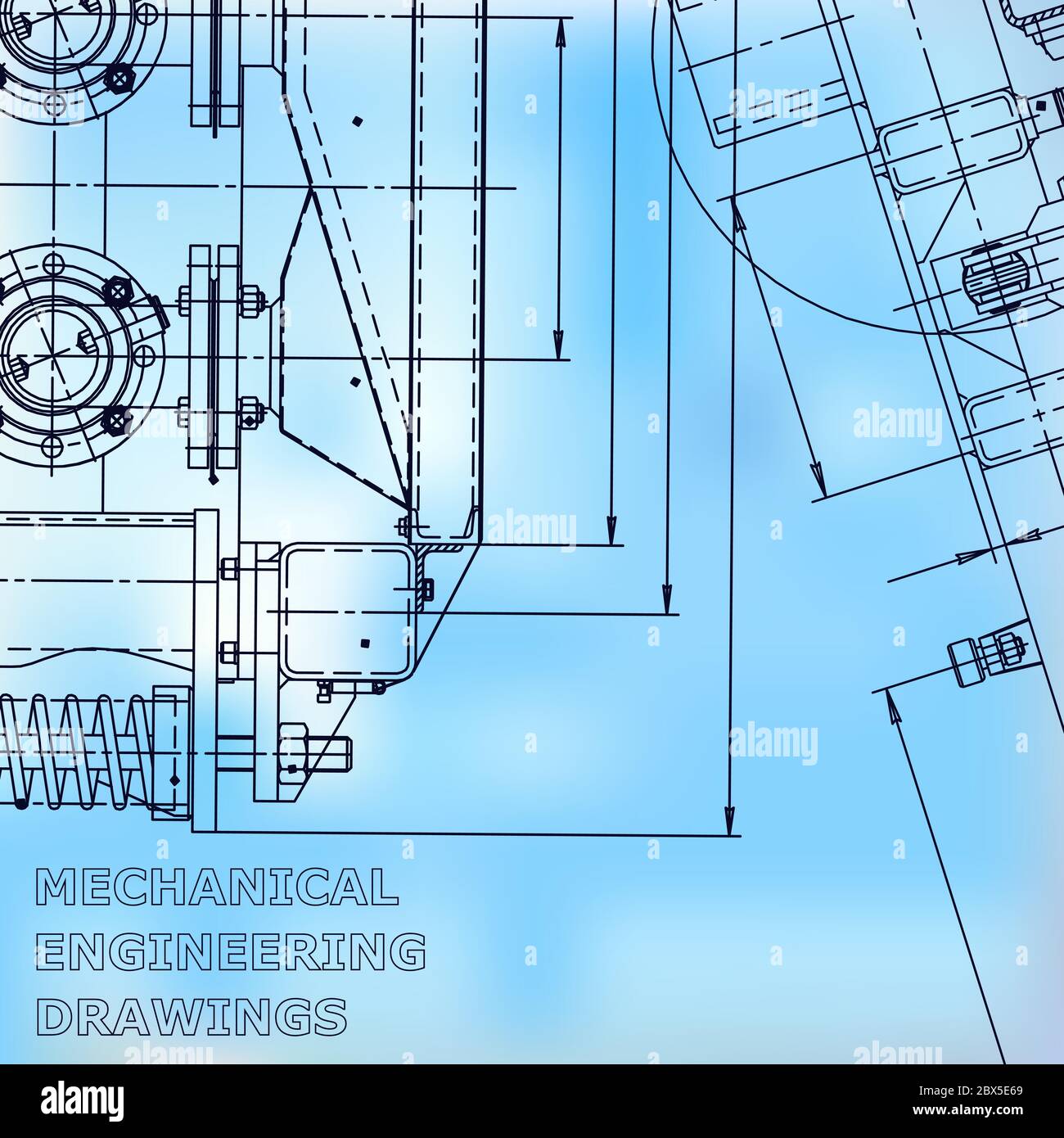 Blueprint. Vector engineering illustration. Computer aided design ...