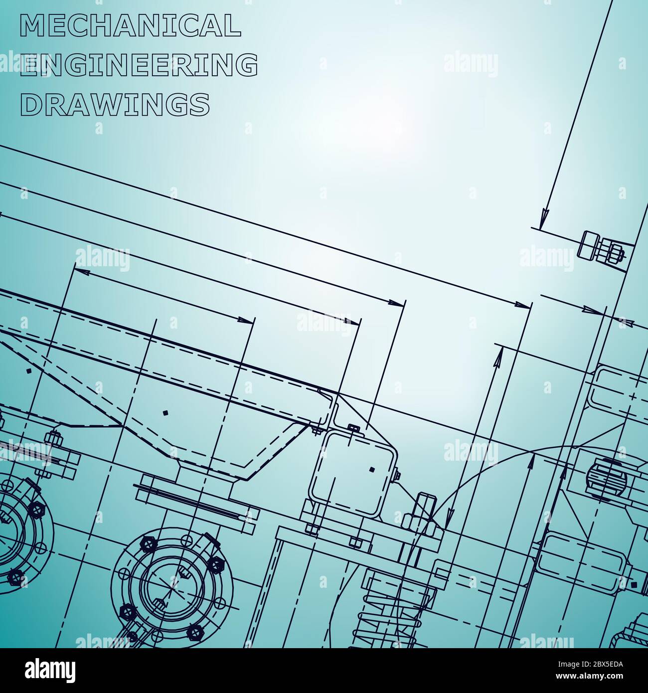 Blueprint. Vector engineering illustration. Computer aided design ...