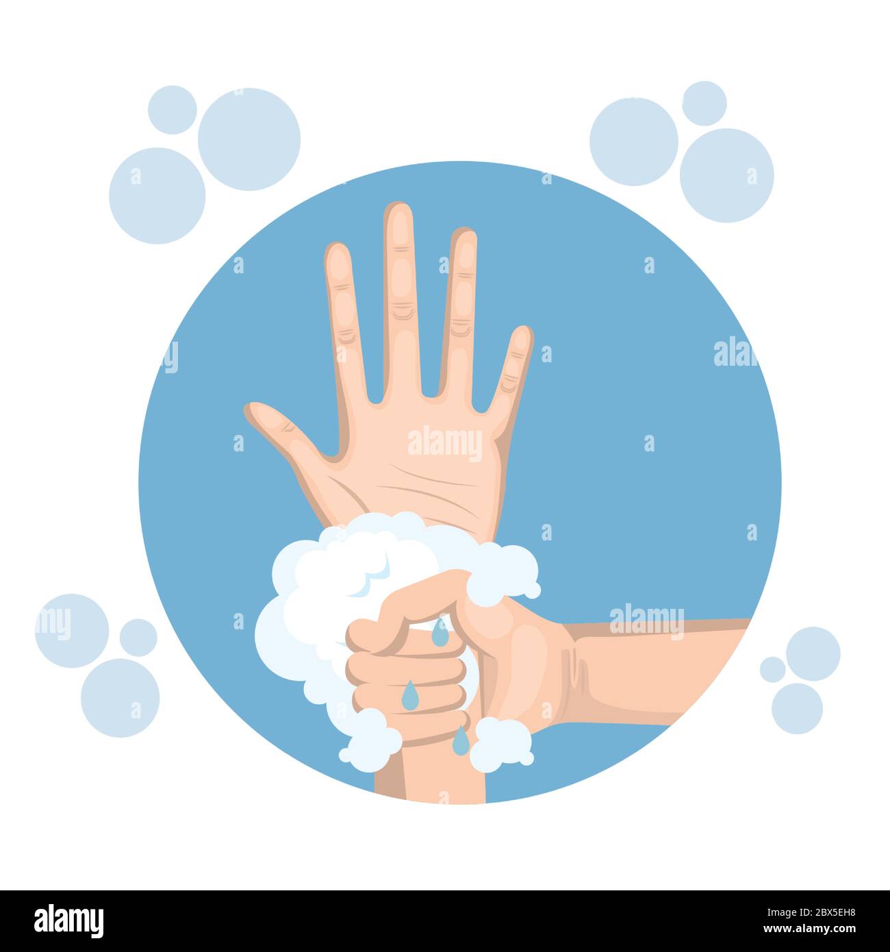 Hands washing with soap vector design Stock Vector Image & Art - Alamy