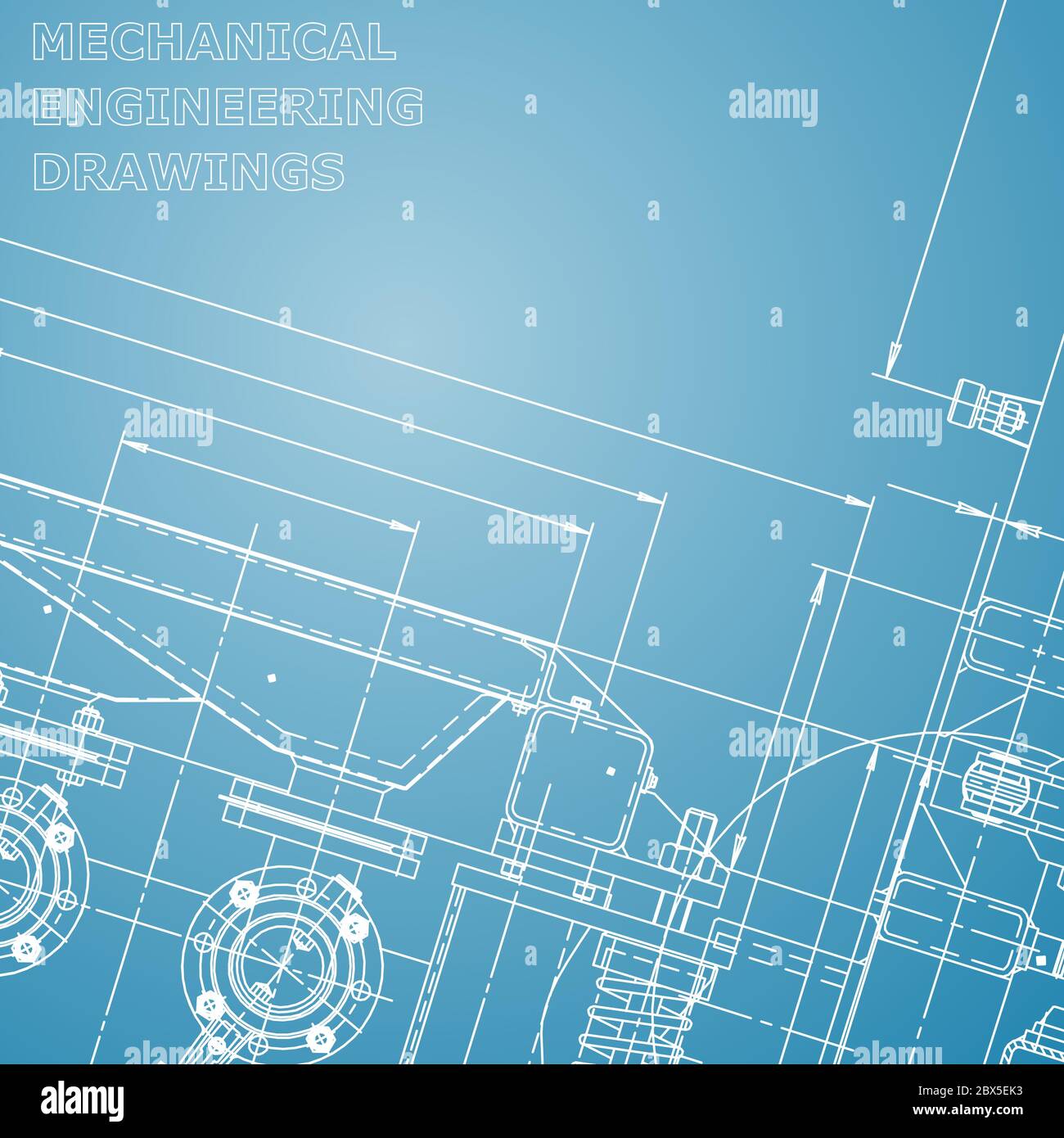 Blueprint. Vector engineering illustration. Computer aided design ...