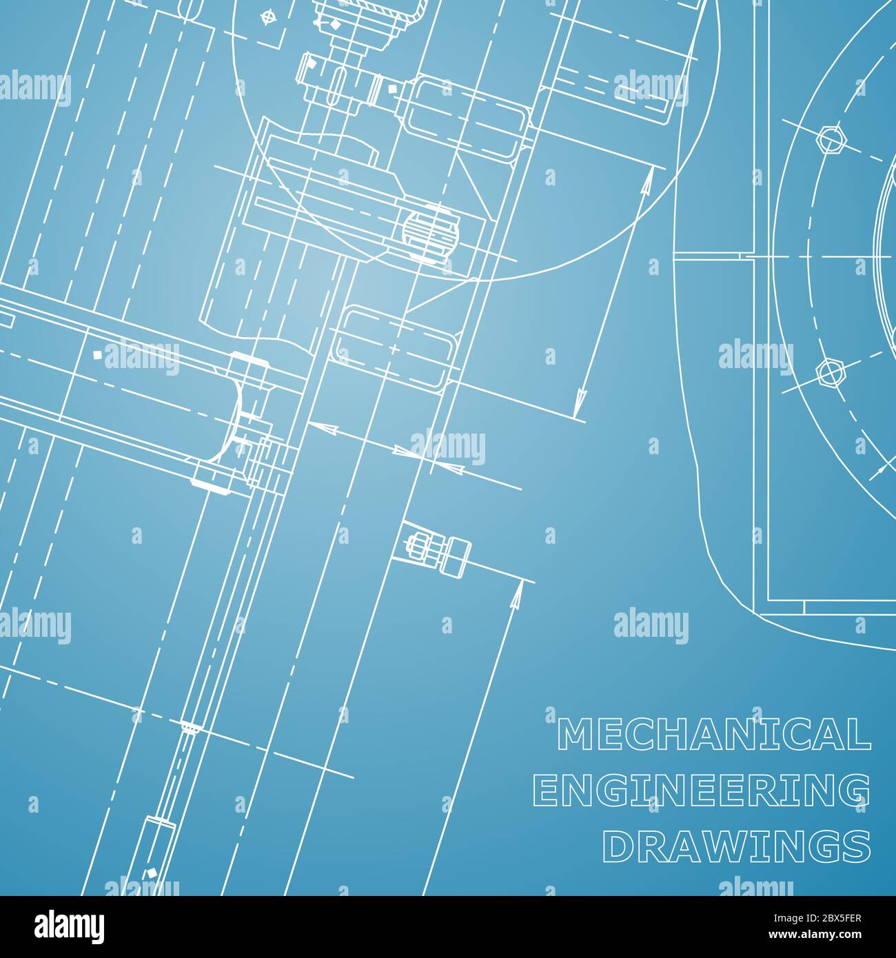 Blueprint, Sketch. Vector engineering illustration. Cover, flyer ...
