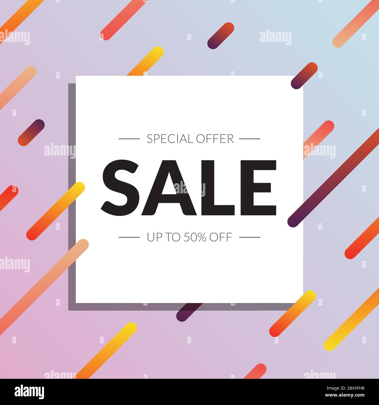 Sale card with text 50% sale Stock Vector Image & Art - Alamy